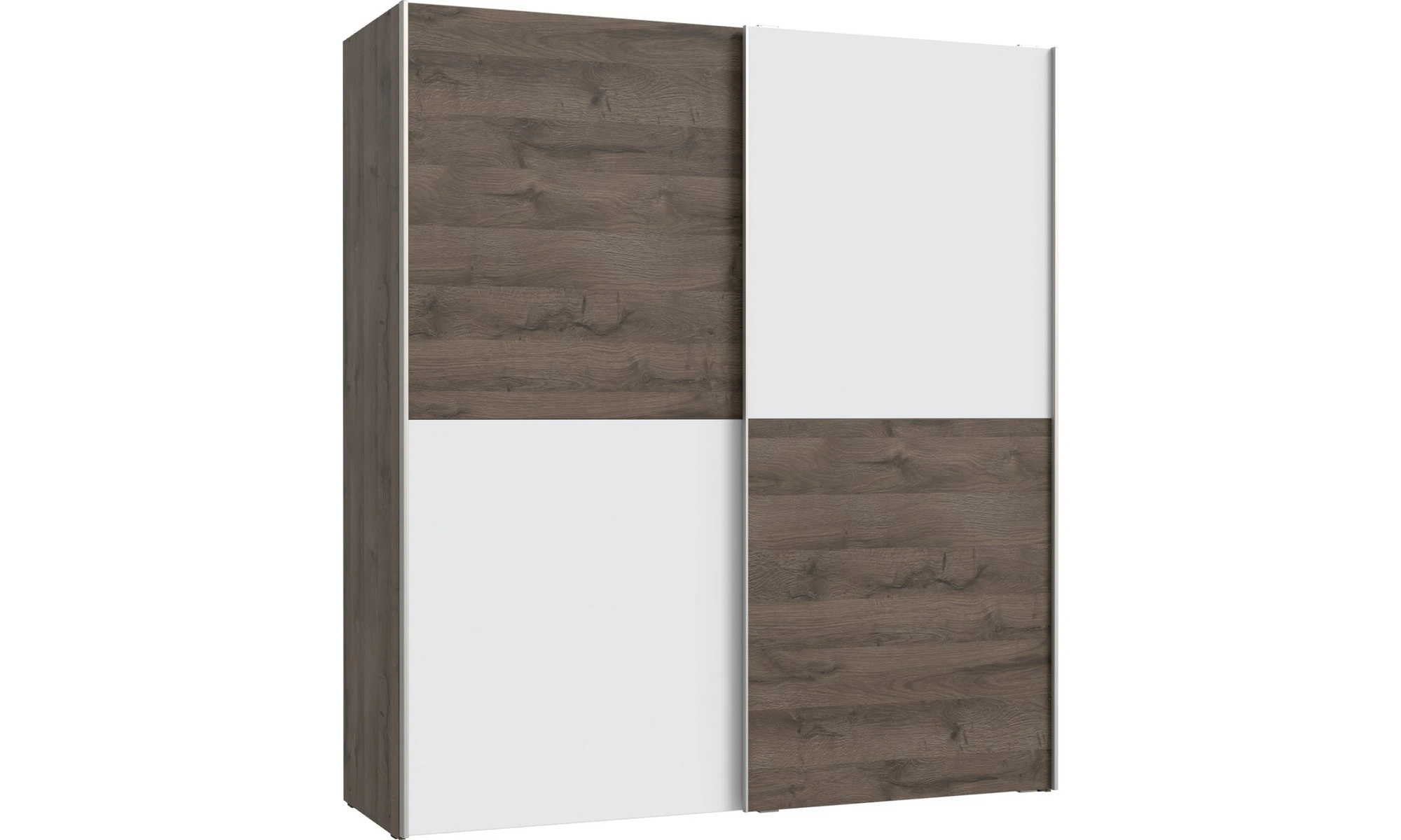 HomeMarkt Δίφυλλη Ντουλάπα Ρούχων Συρόμενη Megan Καρυδί 170.3x61.2x190 ...