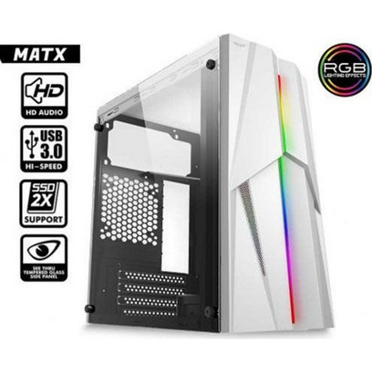 Armaggeddon Tron 1X White Gaming Micro Tower Κουτί Υπολογιστή με Πλαϊνό ...