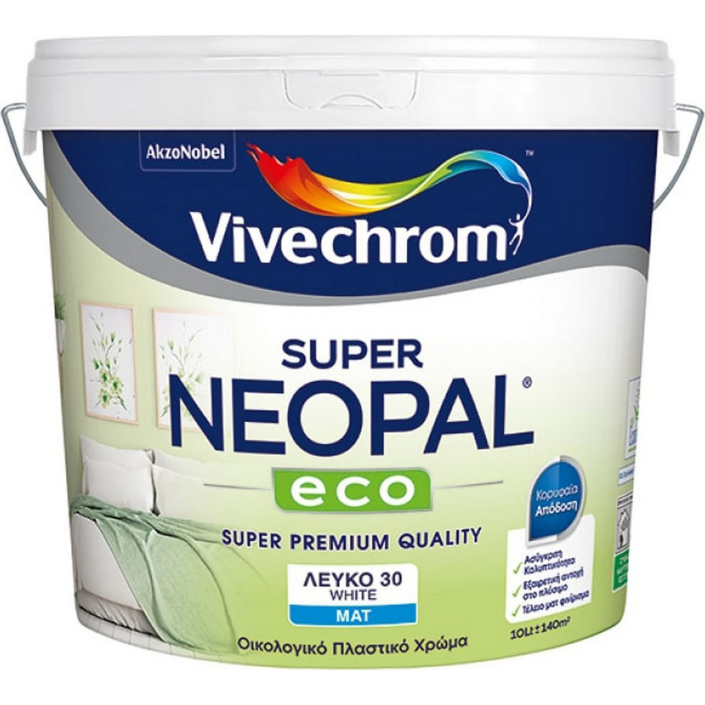 Vivechrom Super Neopal Eco Οικολογικό Πλαστικό Χρώμα Εσωτερικού Χώρου ...