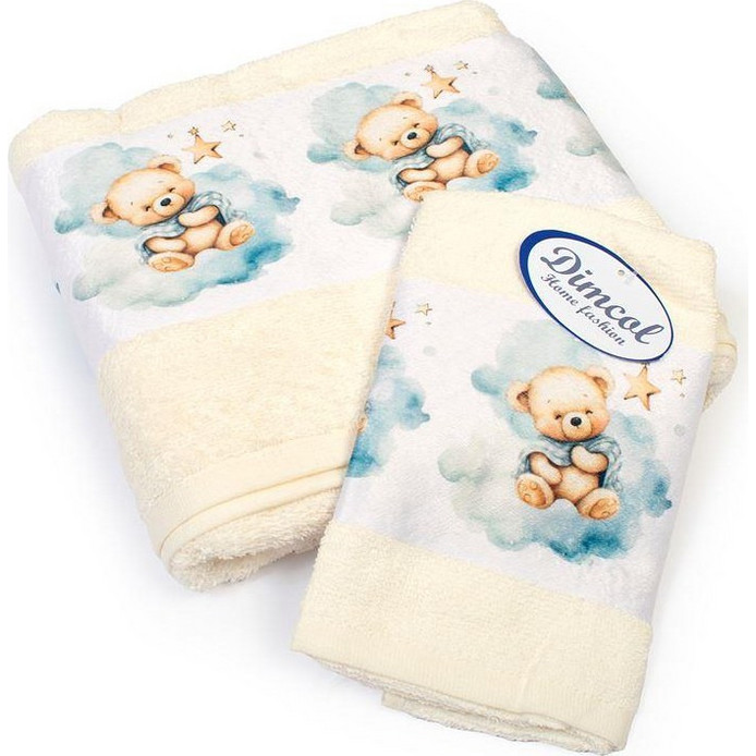 Dimcol Cute Bear 303 Σετ Βρεφικές Πετσέτες 2τμχ 400gr/m² | BestPrice.gr