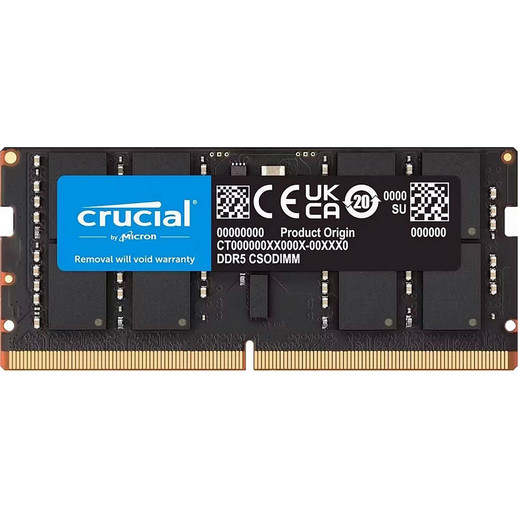Crucial 16GB (1X16GB) DDR5 RAM 6400MHz C52 SoDimm CT16G64C52CS5 ...