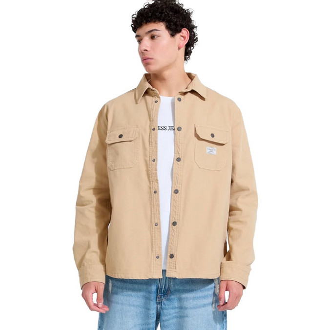 Guess Ανδρικό Πουκάμισο Βαμβακερό Μακρυμάνικο Κανονική Γραμμή Overshirt ...