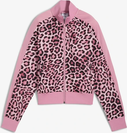Puma T7 Leo Luxe Γυναικεία Ζακέτα Φούτερ Κοντή με Φερμουάρ Ροζ 632342 ...