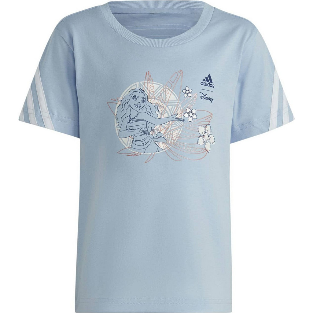 Adidas Disney Moana Παιδικό T-Shirt Κοντομάνικο Γαλάζιο HR9497 ...