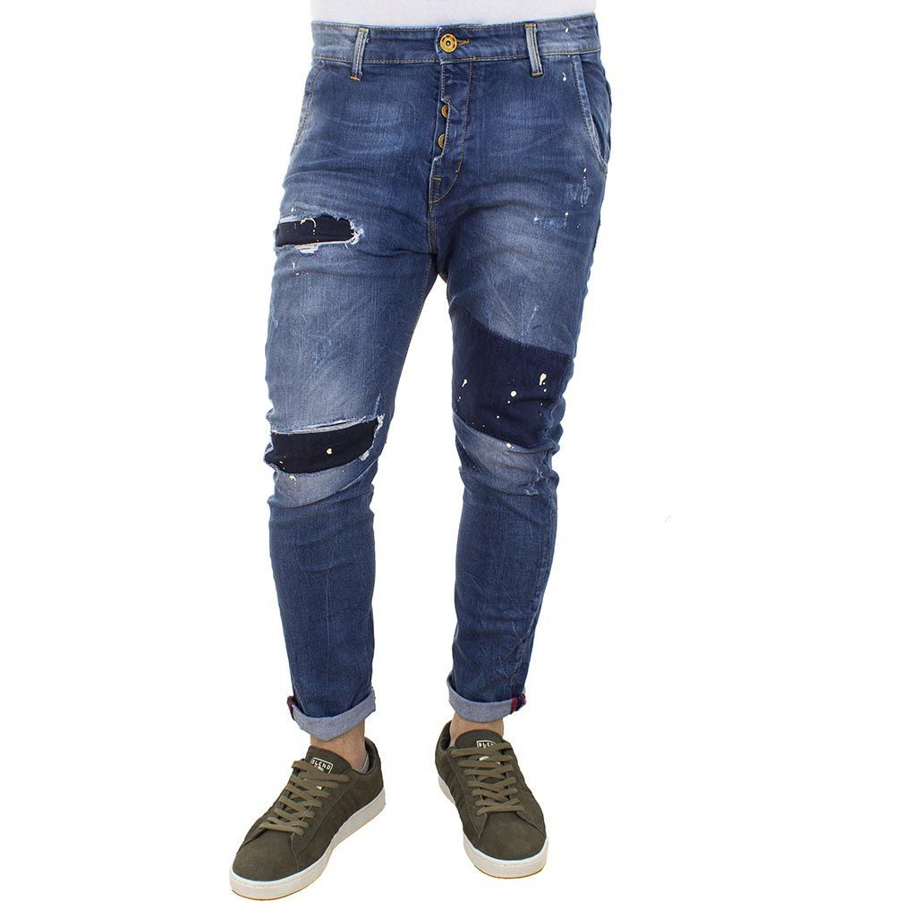 Back2Jeans Ανδρικό Τζιν Παντελόνι Slim Εφαρμογή Μπλε M17 | BestPrice.gr