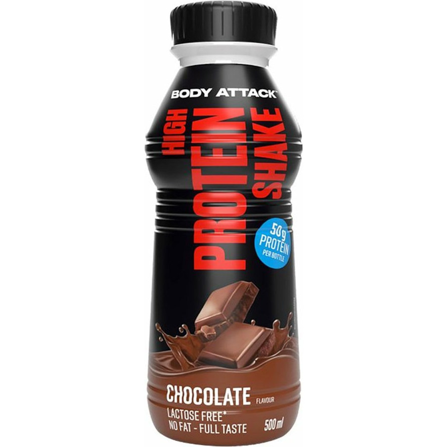Body Attack High Protein Shake Chocolate Πρωτεΐνη Όγκου 500ml ...