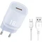 XO L157 Φορτιστής με Καλώδιο Micro USB με Θύρα USB-A 18W Quick Charge 3 ...
