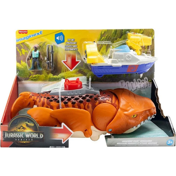 Fisher-Price Imaginext Jurassic World Rebirth Το Κυνήγι Του Μοσόσαυρου ...