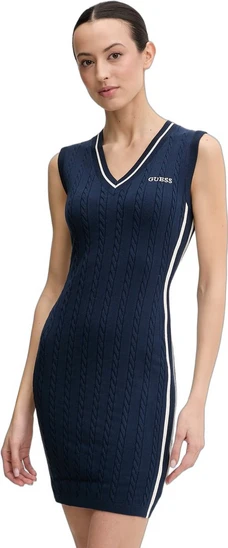 Guess Shari Mini Καθημερινό Φόρεμα Πλεκτό Navy Μπλε V6RK09Z4652-G7R1 ...