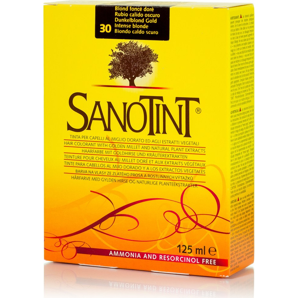 Sanotint Classic 30 Ξανθό Ζεστό Σκούρο Φυτική Ημιμόνιμη Βαφή Μαλλιών ...