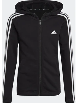 Adidas Essentials 3-Stripes Παιδική Ζακέτα Fleece με Κουκούλα και ...