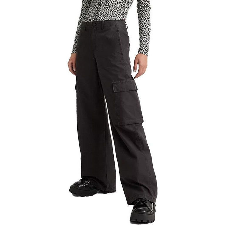 Levi's Ψηλόμεσο Γυναικείο Παντελόνι Cargo Relaxed Εφαρμογή Ανθρακί A6077-0003 | BestPrice.gr