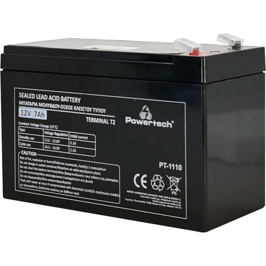 Powertech PT-1110 Μπαταρία VRLA 12V 7Ah | BestPrice.gr