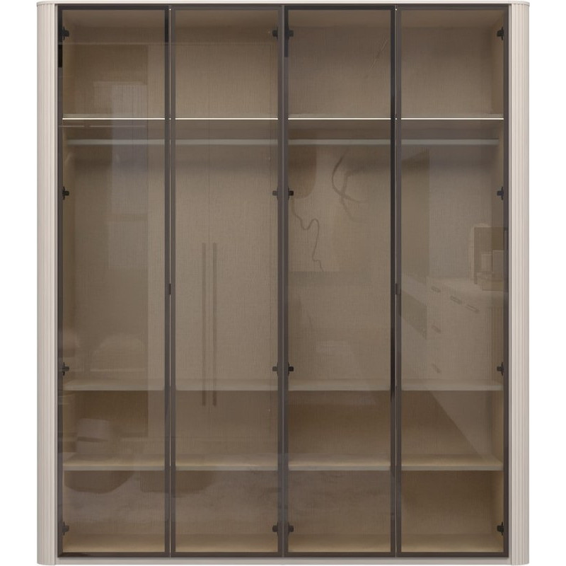 PoliHome Τετράφυλλη Ντουλάπα Ρούχων Dutchess Μπεζ 198x56x225cm 162905379 | BestPrice.gr