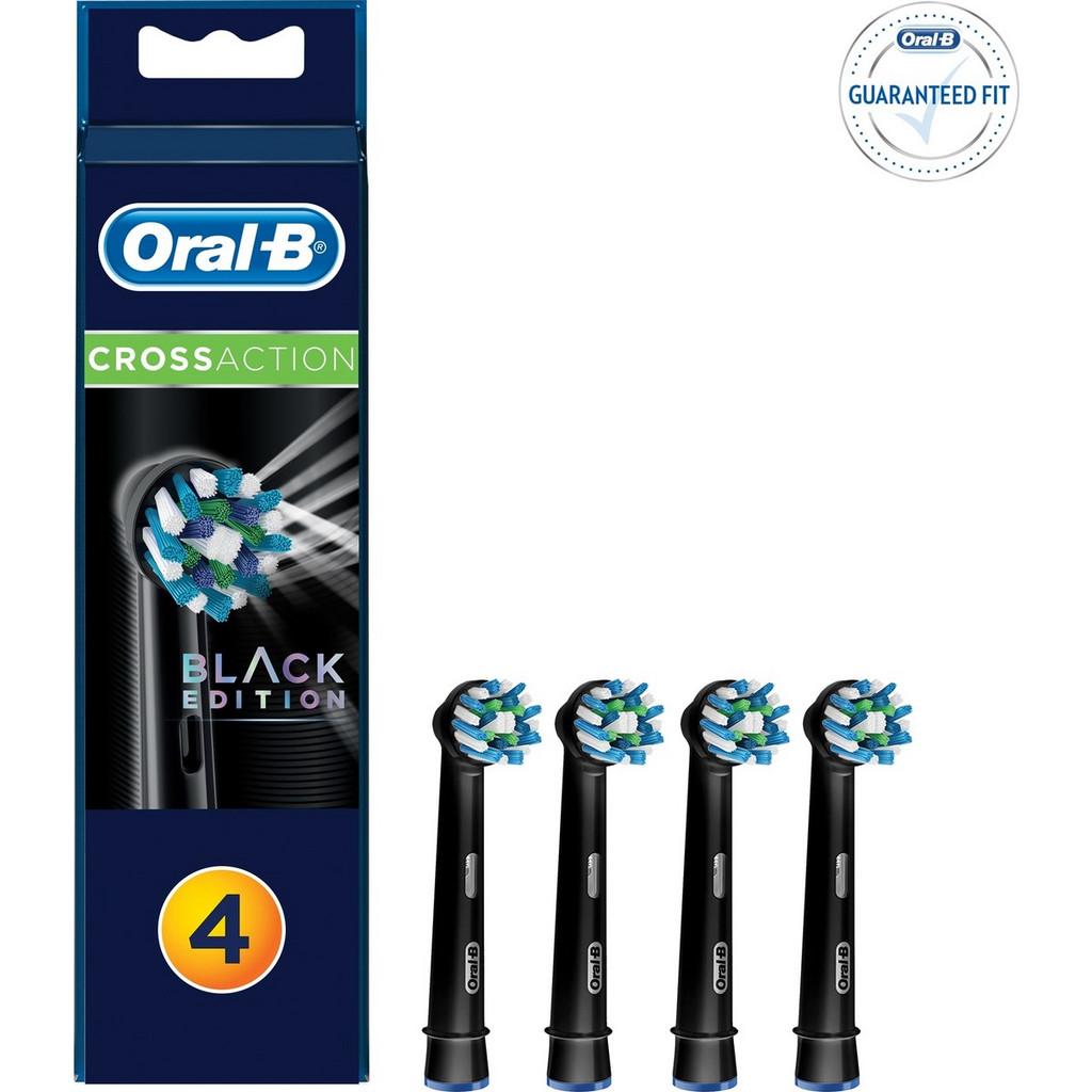 Oral-B Cross Action Black Edition Ανταλλακτικές Κεφαλές 4τμχ | BestPrice.gr