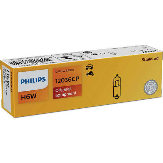 Philips H6W BAX9s 12V 6W 1τμχ | BestPrice.gr