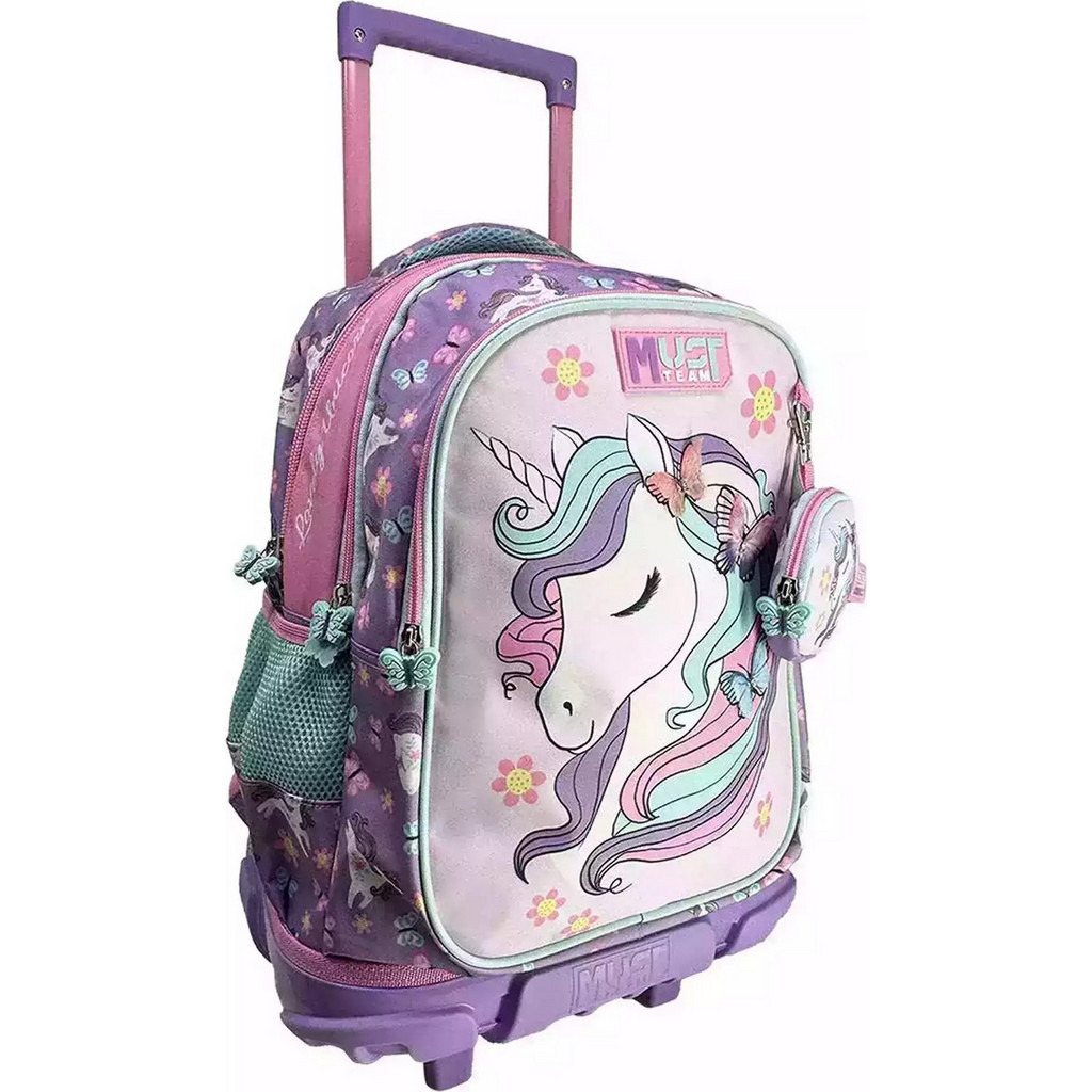 Must Lovely Unicorn Σχολική Τσάντα Τρόλεϊ Δημοτικού Λιλά 586284 ...