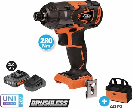 Krausmann U73020-22SB Κρουστικό Παλμικό Κατσαβίδι Μπαταρίας Brushless ...