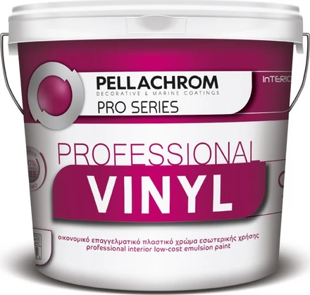 Pellachrom Professional Vinyl Πλαστικό Χρώμα Εξωτερικού Χώρου Λευκό 9lt ...