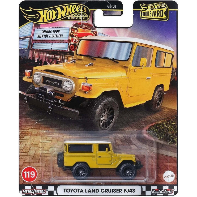 Mattel Hot Wheels Premium Boulevard Toyota Land Cruiser FJ43 Yellow ...