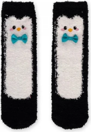Legami Penguin Γυναικείες Κάλτσες Κοντές Αντιολισθητικές Μαύρες Λευκές ...