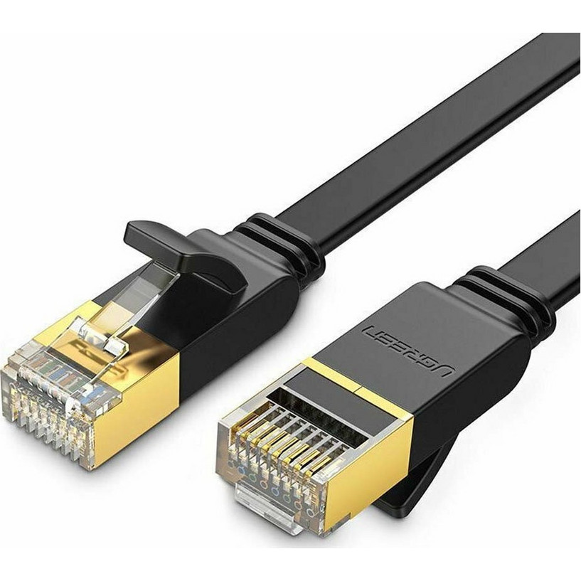 Ugreen Flat U/FTP STP Cat.7 Καλώδιο Δικτύου Ethernet 3m Black ...