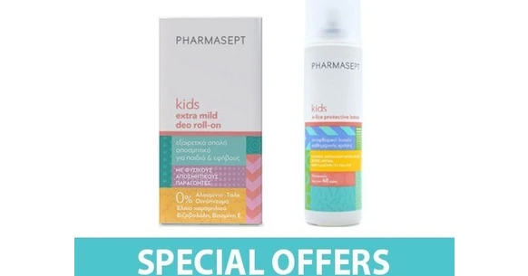 Pharmasept X-Lice Cologne 100ml & Kid Extra Mild Deo Roll-on Spray για ...