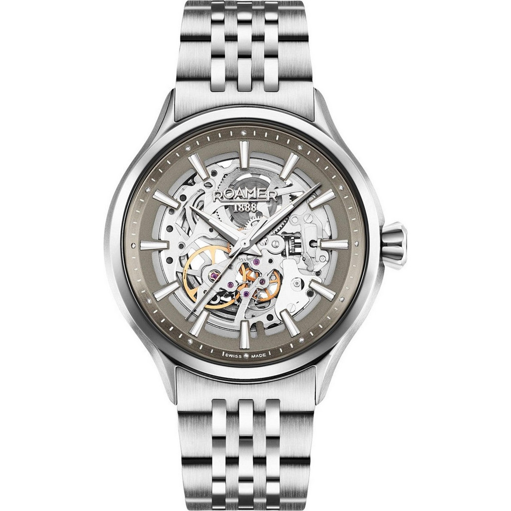 Roamer Competence Skeleton III Ανδρικό Ρολόι Αυτόματο με Ασημί ...