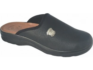 Fly Flot Δερμάτινες Χειμερινές Ανδρικές Παντόφλες Ανατομικές Μαύρο ...