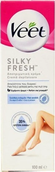 Veet Silky Fresh Αποτριχωτική Κρέμα για Ευαίσθητες Επιδερμίδες 100ml ...