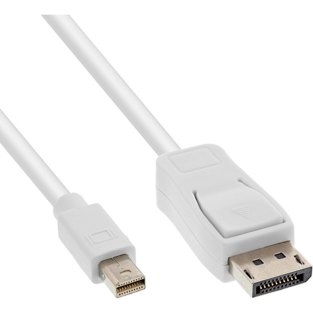 InLine Καλώδιο Mini DisplayPort to DisplayPort Male 2m White 17132 ...