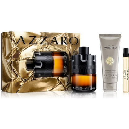 Azzaro The Most Wanted Parfum 100ml + 10ml + Hair & Body Shampoo 75ml ...