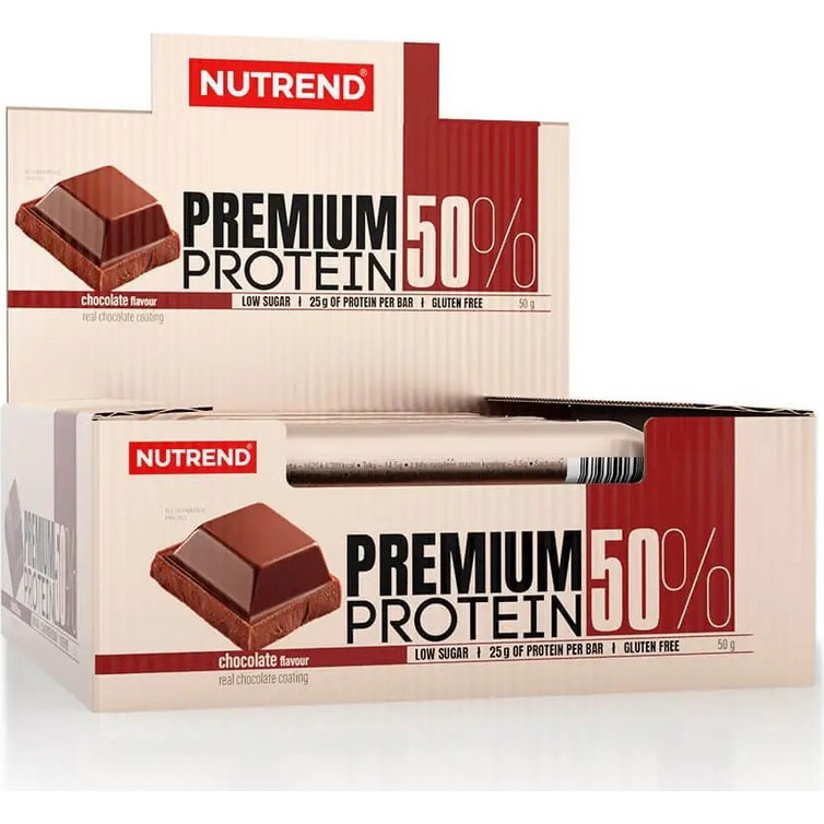 Nutrend Premium Protein 50% Bar Chocolate 50gr 30τμχ | BestPrice.gr
