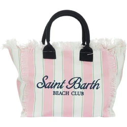 Mc2 Saint Barth Vanity Υφασμάτινη Τσάντα Θαλάσσης Ώμου Ροζ 32x40cm ...