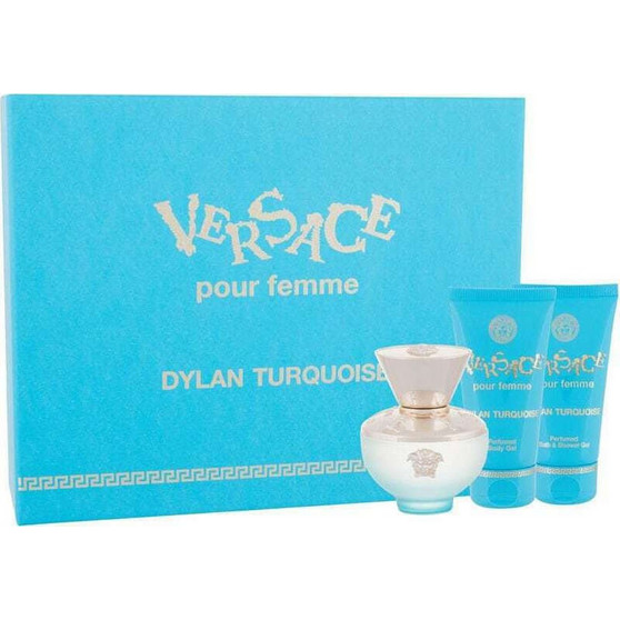 Versace Dylan Turquoise Pour Femme Eau de Toilette 50ml + Body Gel 50ml ...