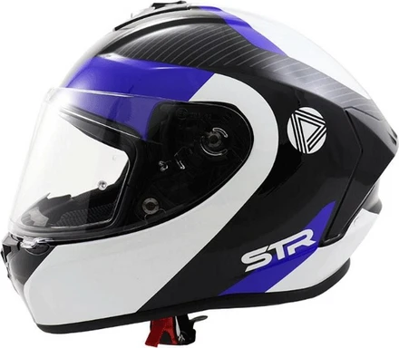 Str Norma Libra Black / White / Blue Κράνος Μηχανής Full Face 1500gr | BestPrice.gr