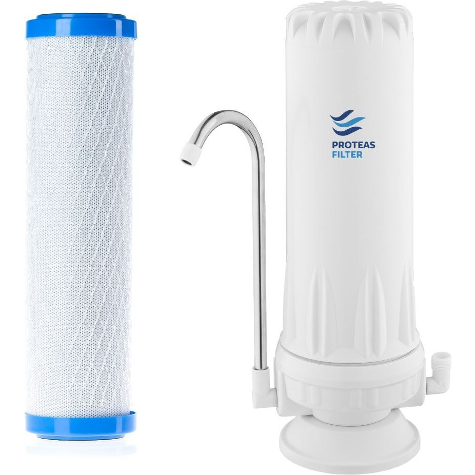 Proteas Filter PFC-WH-S 10" Μονό Φίλτρο Νερού Άνω Πάγκου 1/4" με ...
