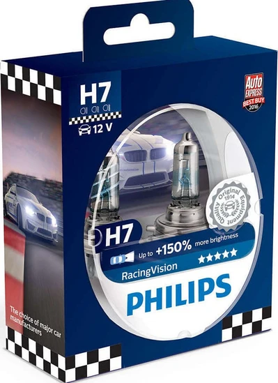 Philips H7 Racing Vision Αλογόνου 12V 55W 2 τμχ | BestPrice.gr