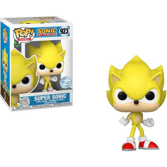 Funko Pop! Games The Hedgehog 923 Super Sonic & Chase Limited Edition ...