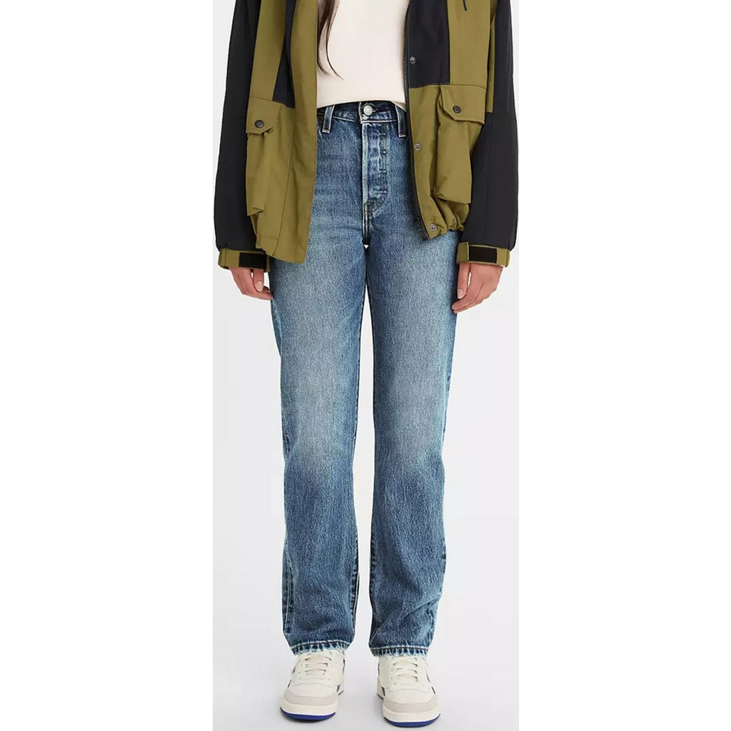 Levi's 501 Ψηλόμεσο Γυναικείο Τζιν Παντελόνι Κανονική Εφαρμογή Μπλε ...