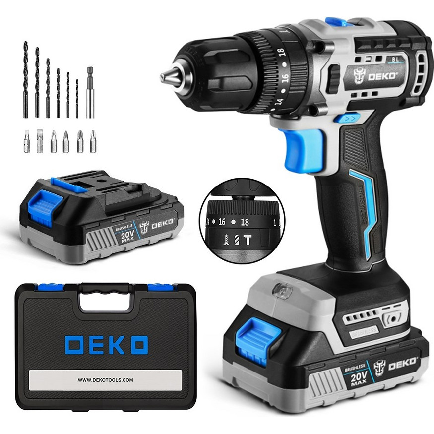 DeKo DKBL20ID01-10S3 Κρουστικό Δραπανοκατσάβιδο Μπαταρίας Brushless 20V ...