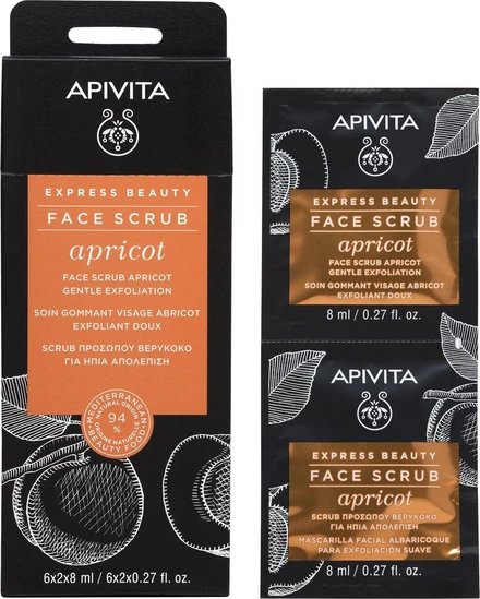 Apivita Express Beauty Gel Ήπιας Απολέπισης με Βερύκοκο Scrub Προσώπου ...