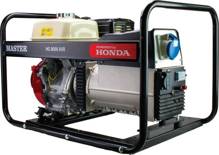 Master HG 8000 AVR Γεννήτρια Βενζίνης Μονοφασική με Μίζα 7.4KVA ...