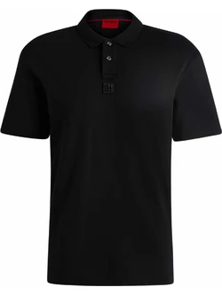 Hugo Ανδρική Μπλούζα Polo Κοντομάνικη Μαύρη 50507813-001 | BestPrice.gr