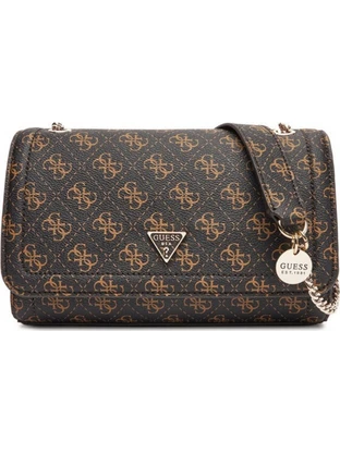 Guess Γυναικεία Τσάντα Χιαστί από Δερματίνη Μπεζ με Αλυσίδα HWGG9628210 ...