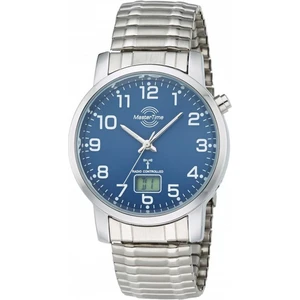 Master Time Herrenuhr Funk Ανδρικό Ρολόι με Ασημί Μεταλλικό Μπρασελέ ...