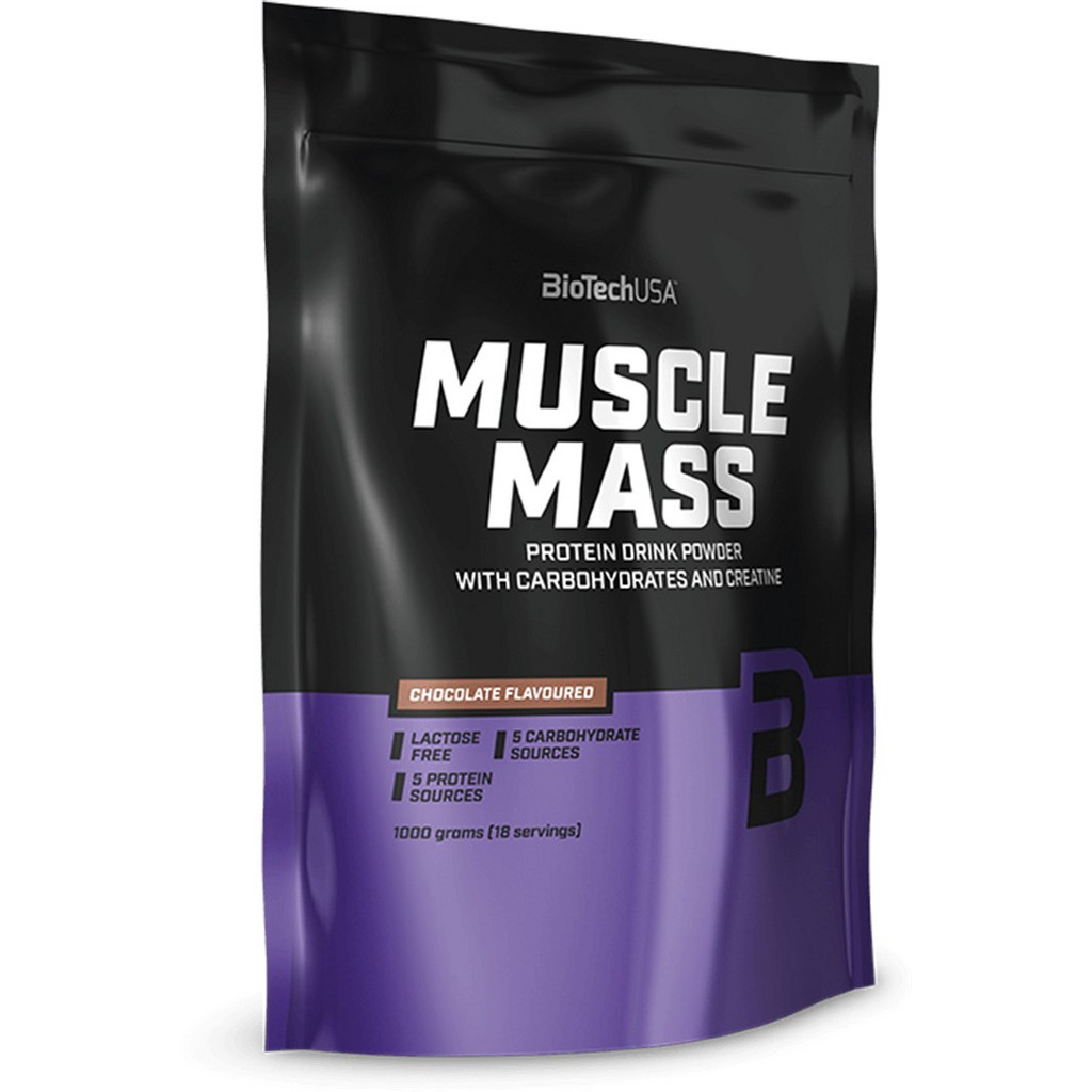 Biotech USA Muscle Mass Strawberry Πρωτεΐνη Ορού Γάλακτος Όγκου Χωρίς ...