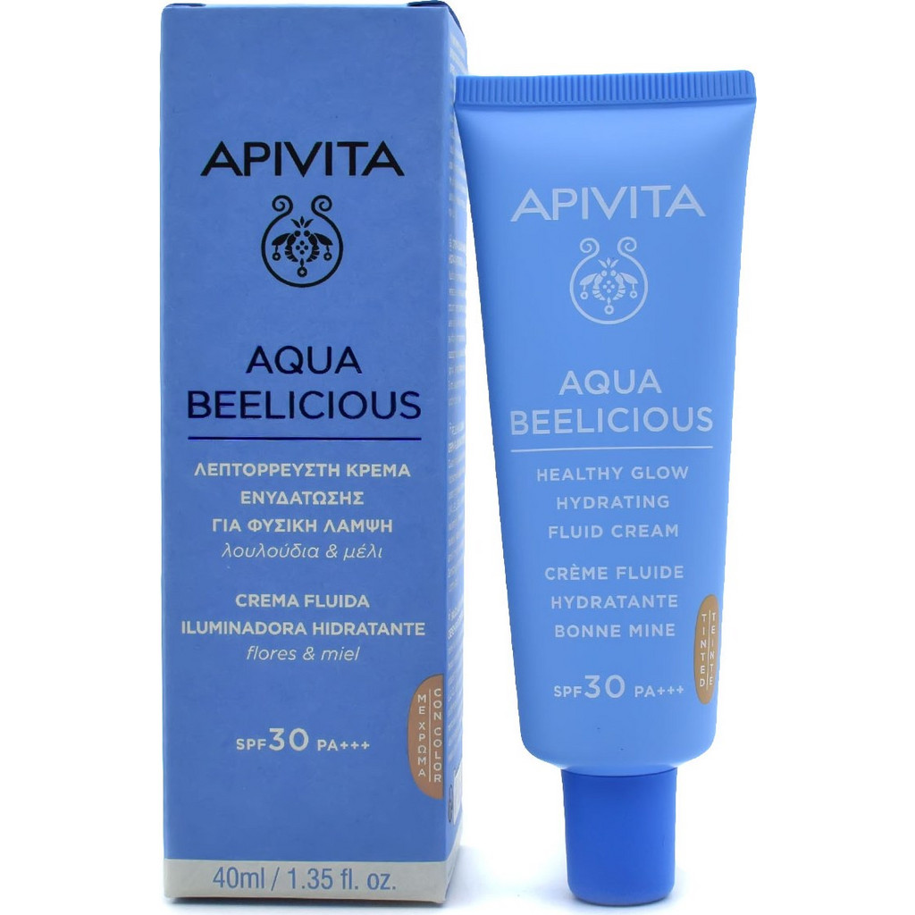 Apivita Aqua Beelicious Hydrating Fluid Tinted Cream SPF30 40ml ...
