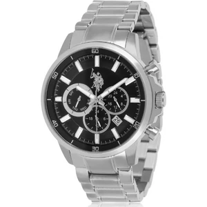 U.S. Polo Assn. Γυναικείο Ρολόι Χρονογράφος με Ροζ Χρυσό Μεταλλικό ...