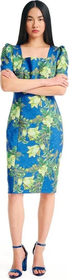 Forel Midi Καλοκαιρινό Φόρεμα για Γάμο / Βάπτιση Floral Μπλε 078.50.01.002 | BestPrice.gr